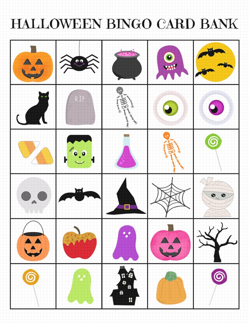 Halloween Bingo Cards Printable - Halloween Classroom Activities ...