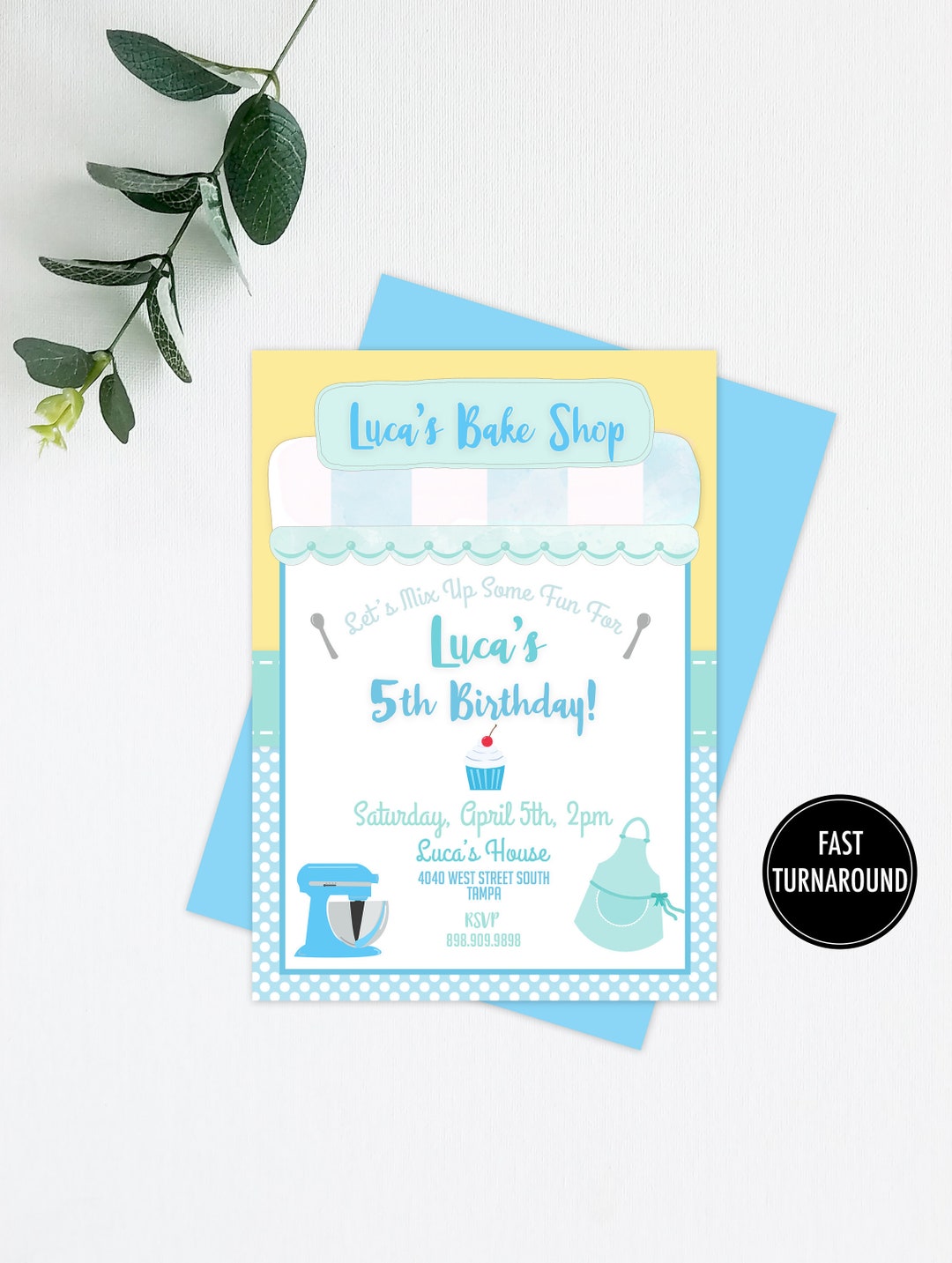 Bake Shop Birthday Invitation Printable Download: cupcake Invitation ...