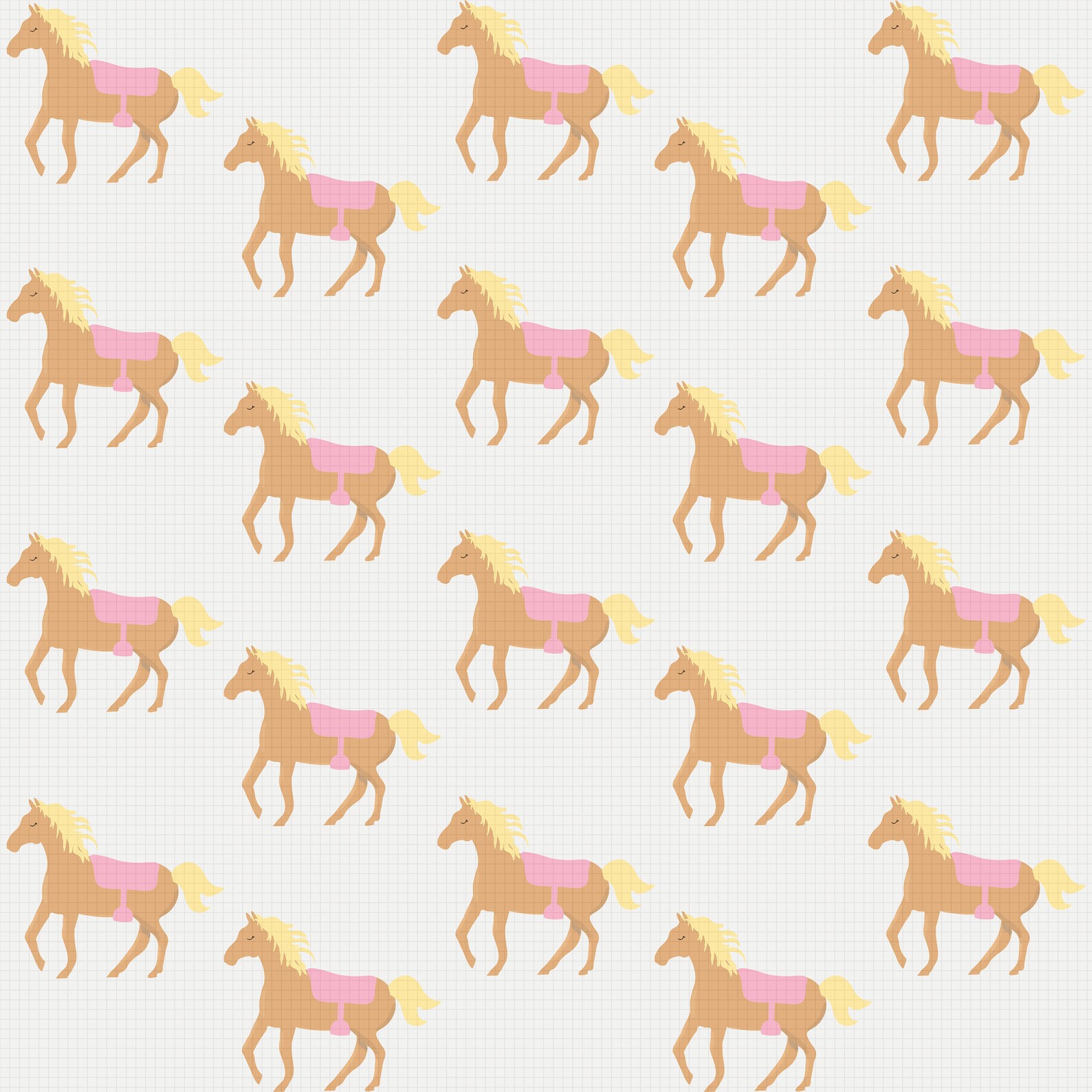 Pink Horse Digital Paper: "pink Horses" With Pink, Brown, Taupe Horses ...