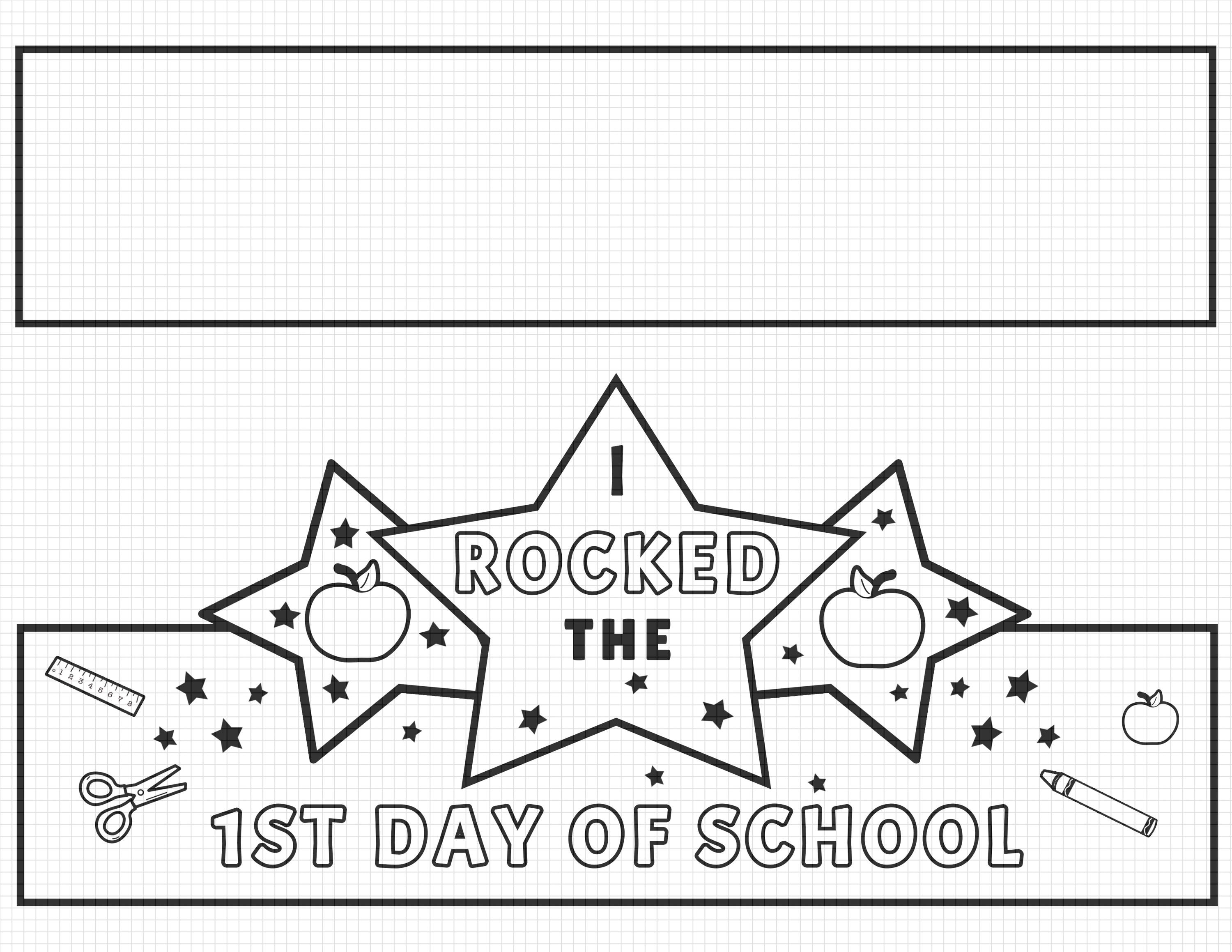 First Day of School Coloring Crown: Apple Craft Printable (PDF Download ...