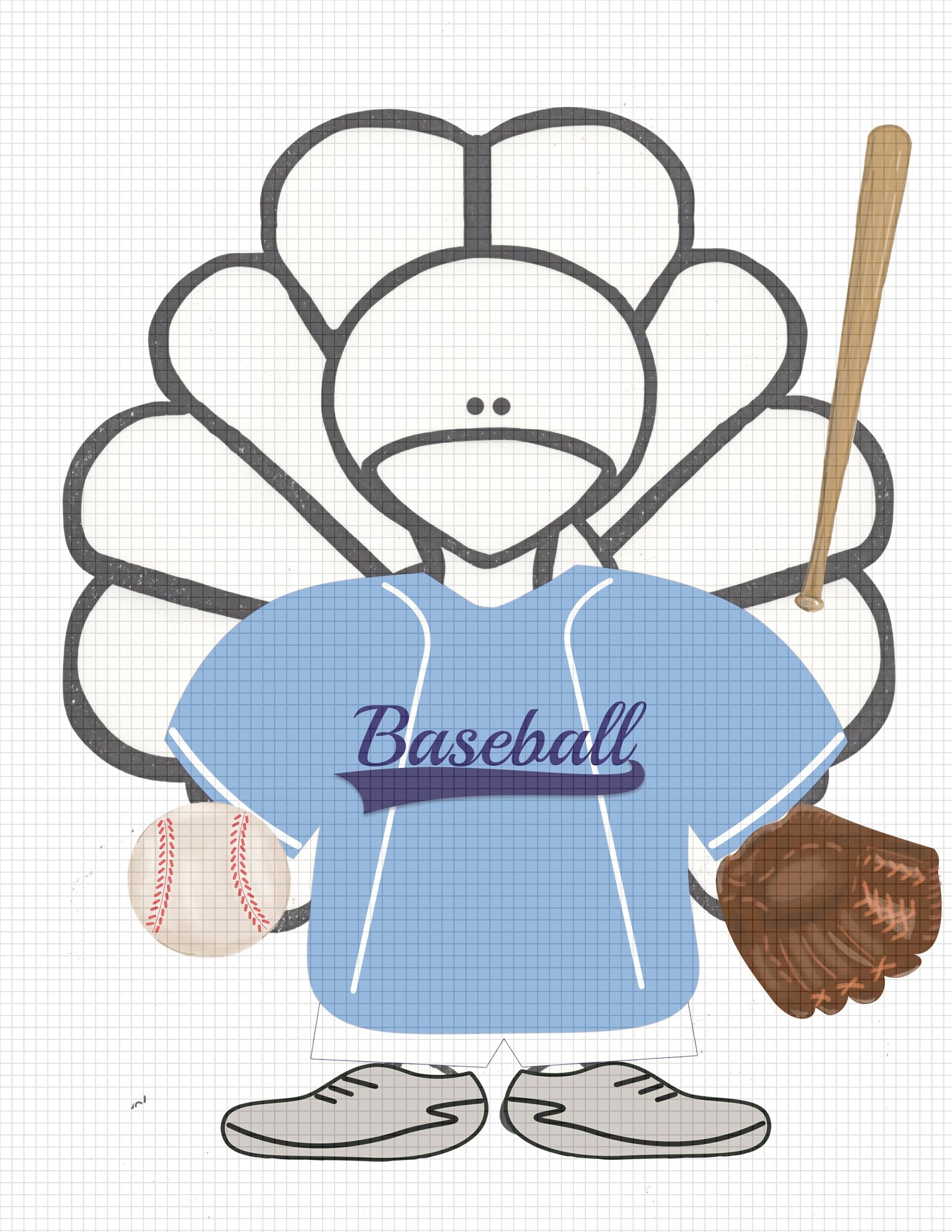 Turkey Disguise Clip Art - Baseball, Baseball Turkey, Blue, Player ...