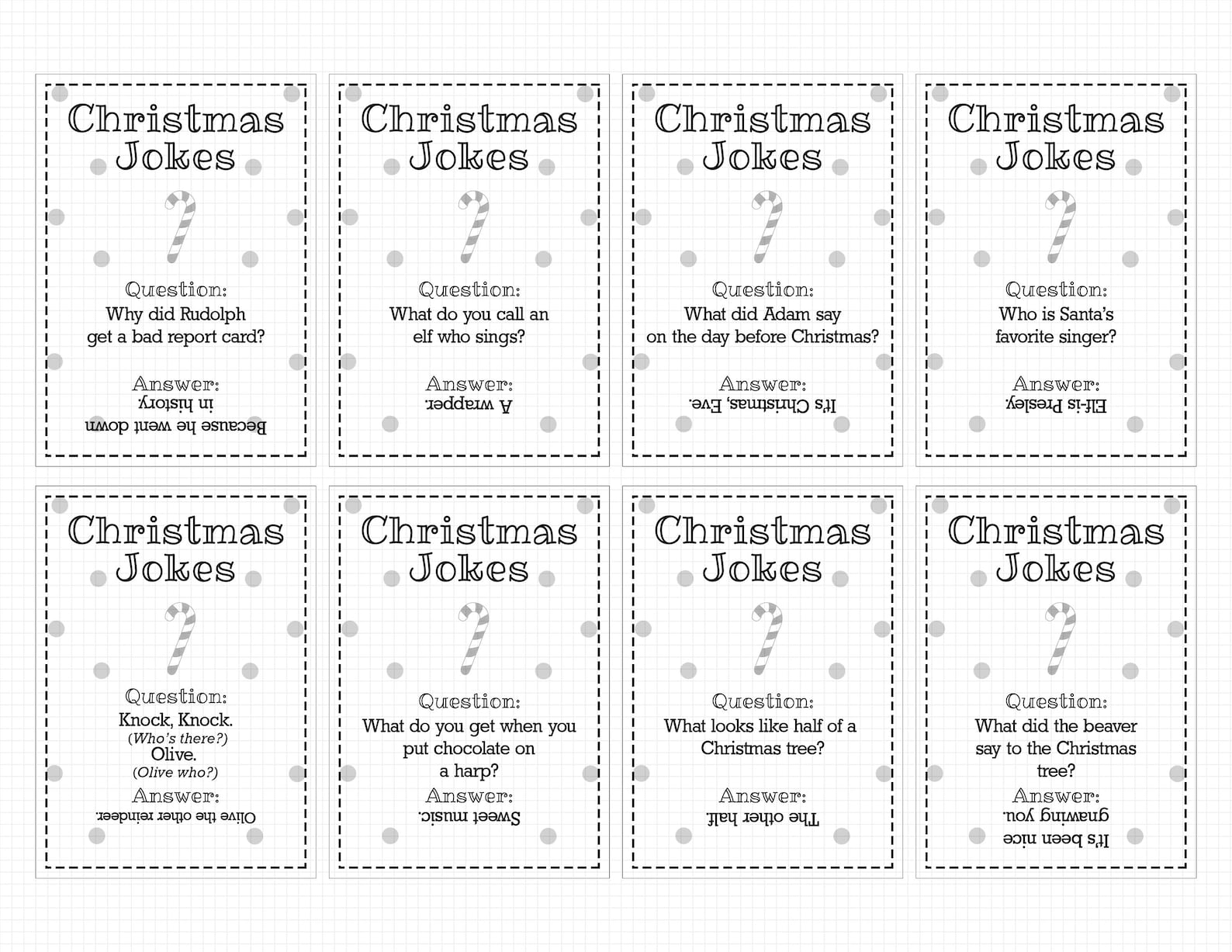 Christmas Cracker Jokes Printable christmas | Etsy