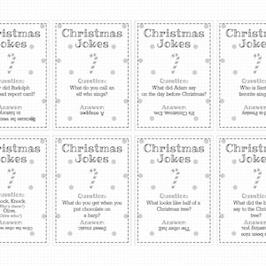 Christmas Cracker Jokes Printable - "christmas Riddles" Party Favor ...