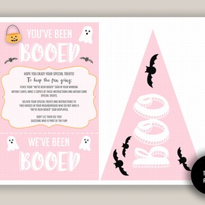 Pink You've Been Booed Kit Printable (download)- "boo Sign" Pink Boo ...