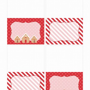 Red Gingerbread House Tent Cards: "gingerbread TENT Cards" Candy Cane ...