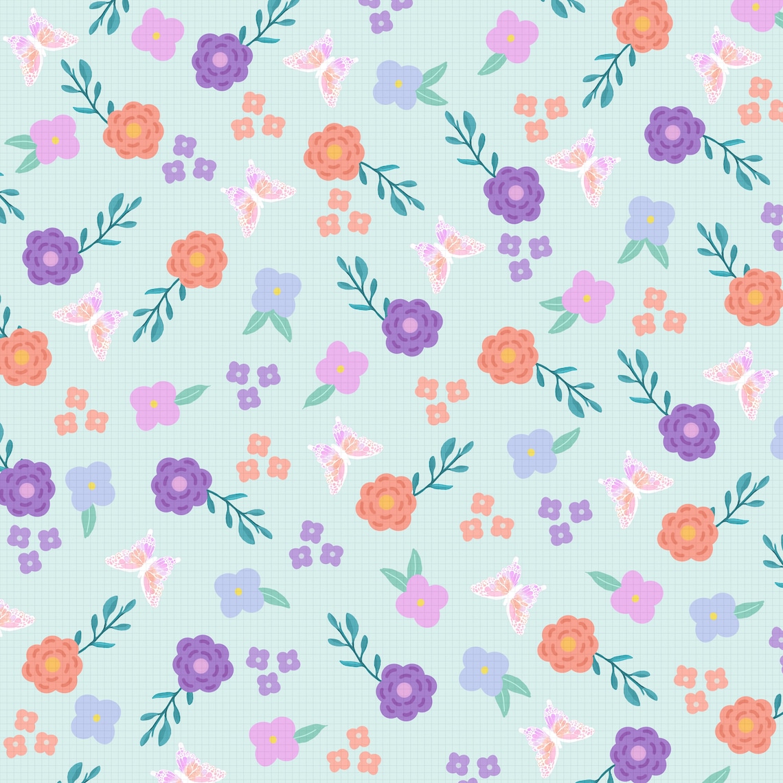 Butterfly Digital Paper: spring Butterflies Purple - Etsy