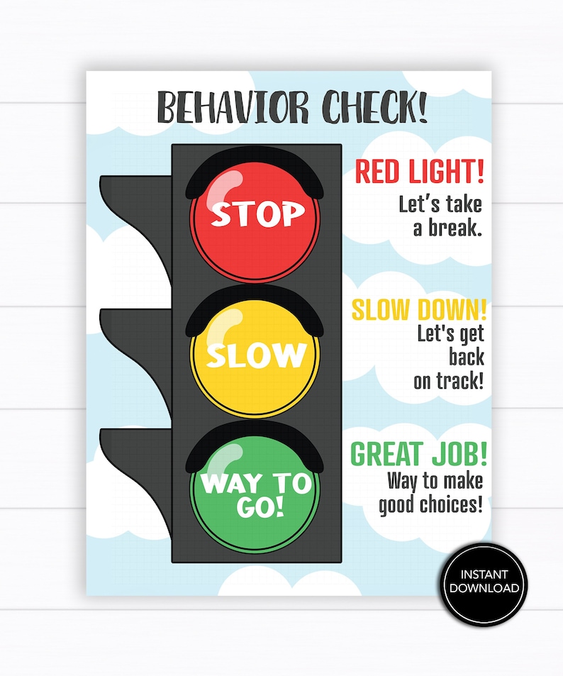 Stop Light Behavior Chart Printable Download: "behavior CLIP Chart ...