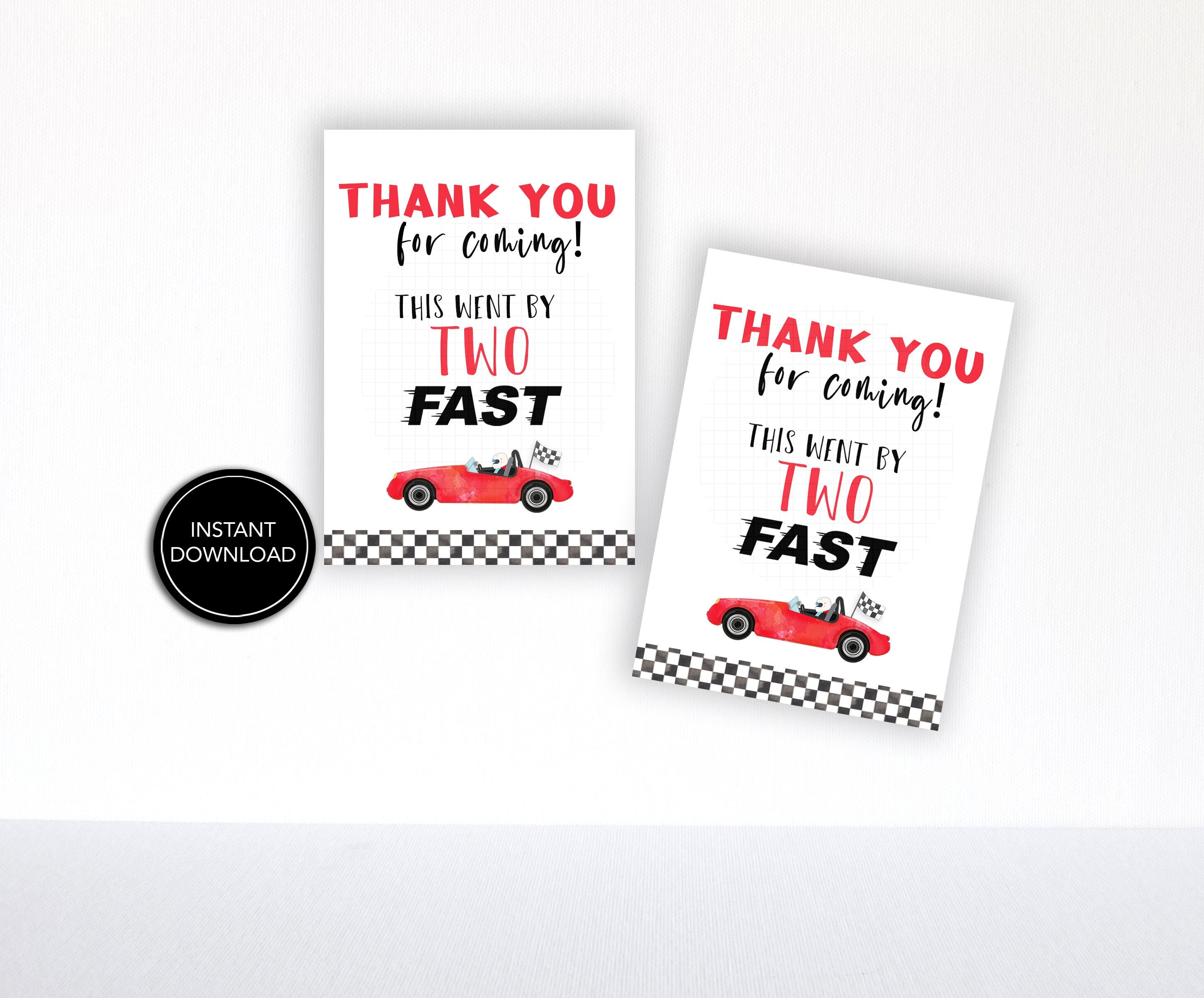 Race Car Favor Tag Printable Download: "red RACE Car" Race Car Party ...