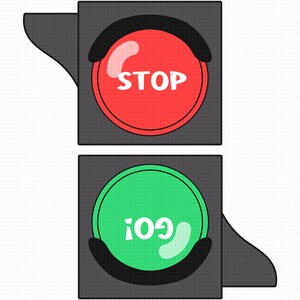 Stop Go Door Sign Printable Download: "bathroom STOP Go" Traffic Light ...