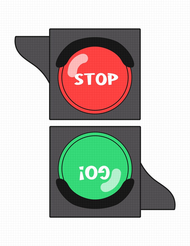 Stop Go Door Sign Printable Download: bathroom STOP - Etsy