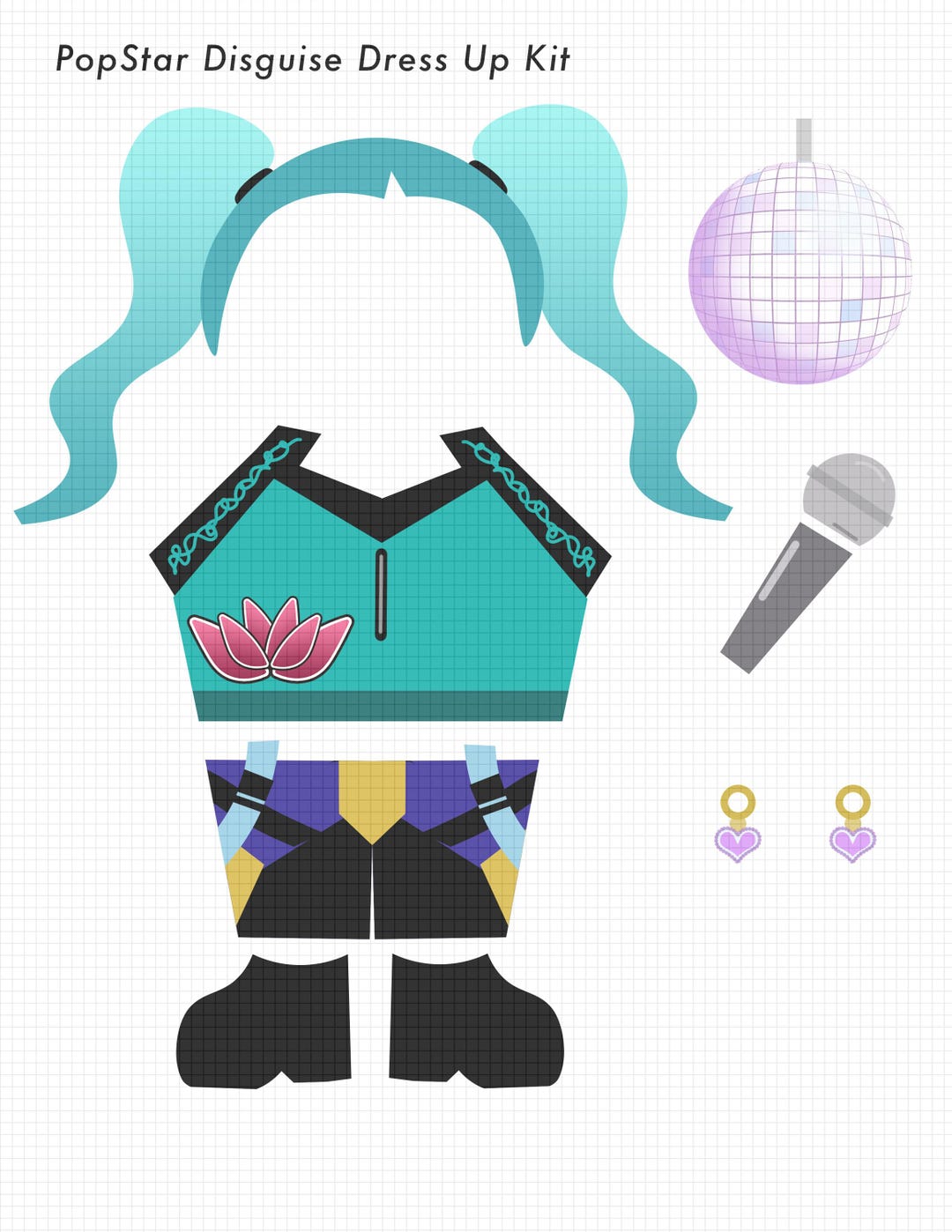 Pop Star Turkey Disguise Printable - Blue Singer, Turkey, Dance, Fun ...