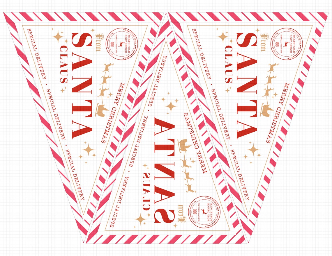 From Santa Pennant Printable: santa Flags North - Etsy