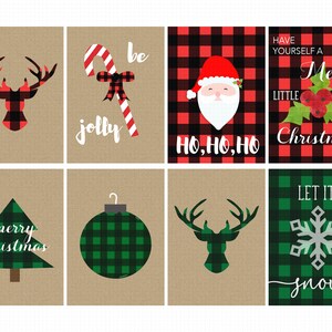 Plaid Christmas Gift Tag Printable: "plaid CHRISTMAS Tag" With Buffalo ...