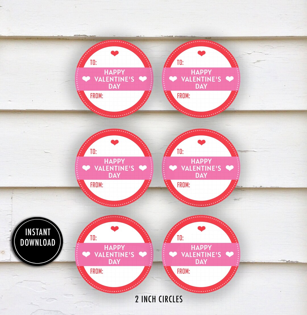 Valentine's Day Tags Printable Download: "classroom Exchange" Valentine ...