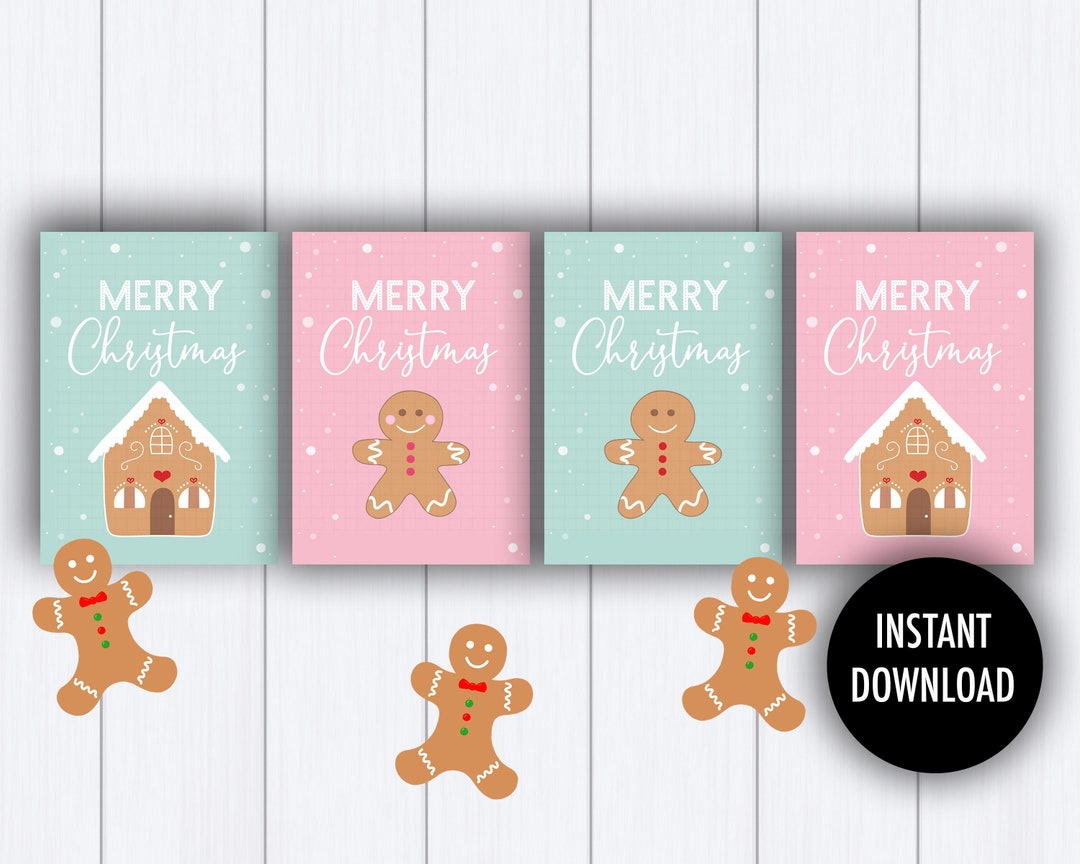 Gingerbread Gift Tag Printable: "gingerbread CHRISTMAS Tag" Gingerbread ...