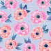 Coral Navy Floral Digital Paper: "coral NAVY Floral" With Peach, Pink ...