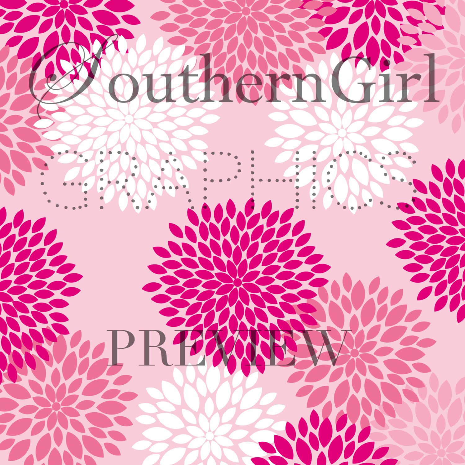 Dahlias and Mums Digital Paper: pink Dahliaspink - Etsy
