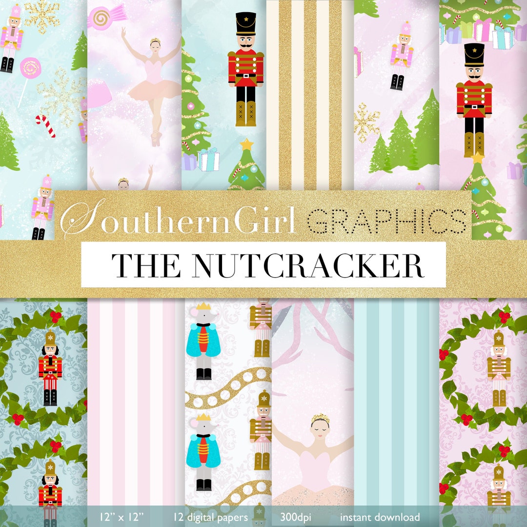 Nutcracker Digital Paper - "toy SOLDIER Digital" With Nutcracker ...