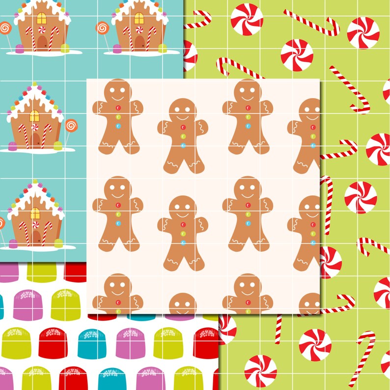 Gingerbread Digital Paper gingerbread With Pink - Etsy