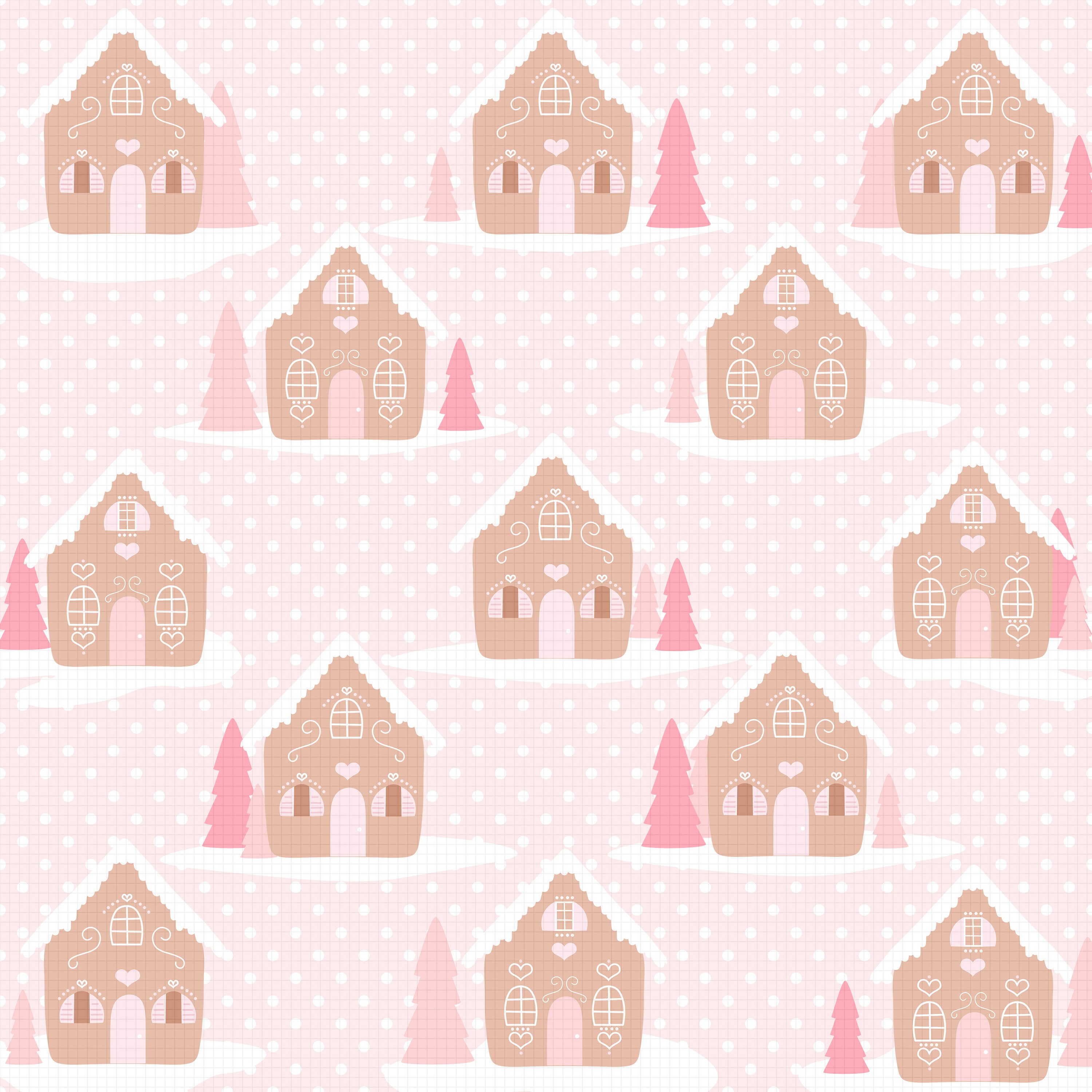 Valentine's Day Gingerbread digital paper: | Etsy