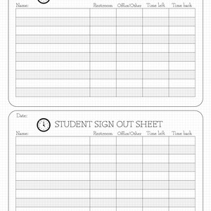 Substitute Teacher Notes Printables - Sub Notes, Attendance Log ...