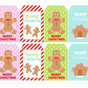 Gingerbread Gift Tag Printable: "gingerbread Tag" Christmas ...