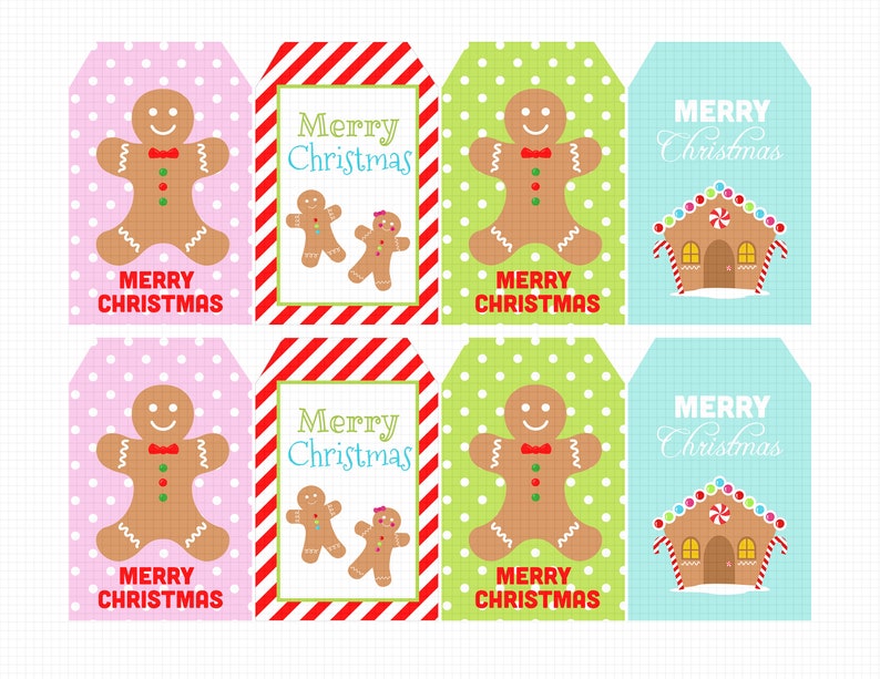 Gingerbread Gift Tag Printable: gingerbread Tag - Etsy