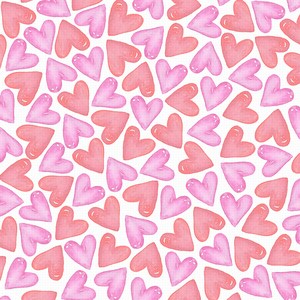 Watercolor Heart Digital Paper: "watercolor Hearts" Valentine's Day ...