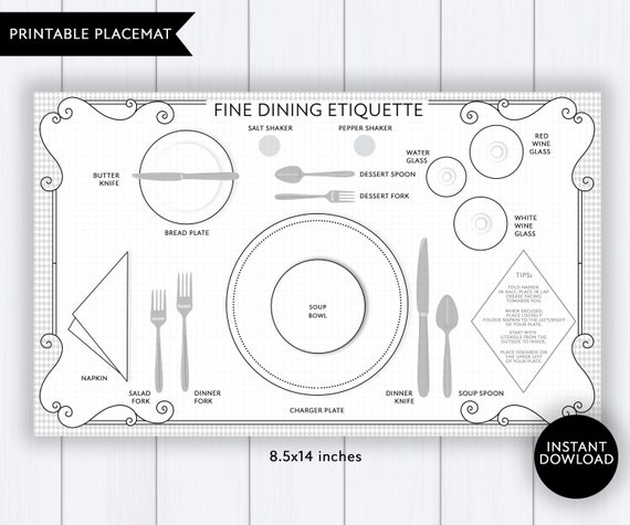 Basic Table Setting Diagram For Kids