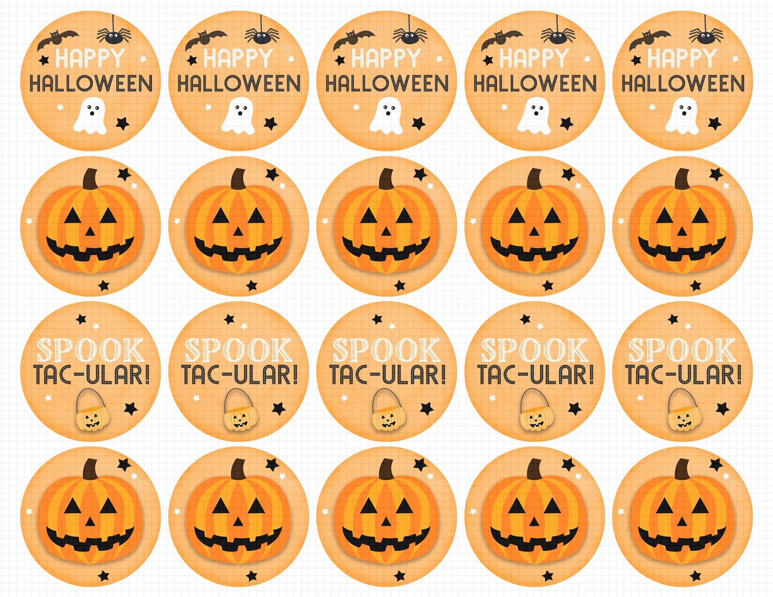 Halloween Cupcake Toppers Printable: halloween CUPCAKE - Etsy