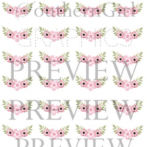Pink Wildflower Digital Paper: Floral Scrapbook Patterns (digital ...