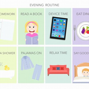 Kids Daily Schedule Printable: "daily SCHEDULE Chart" Kids Visual ...