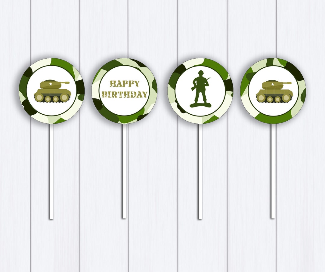 Army Cupcake Toppers: "camo CUPCAKE Topper" Camouflage, Army, Military ...