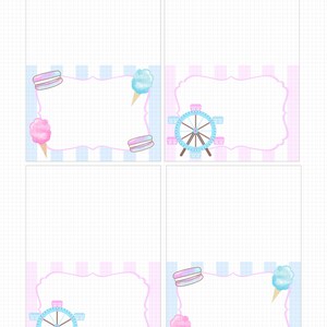 Cotton Candy Tent Cards Printable: "candy BAR Cards" Cotton Candy Party ...