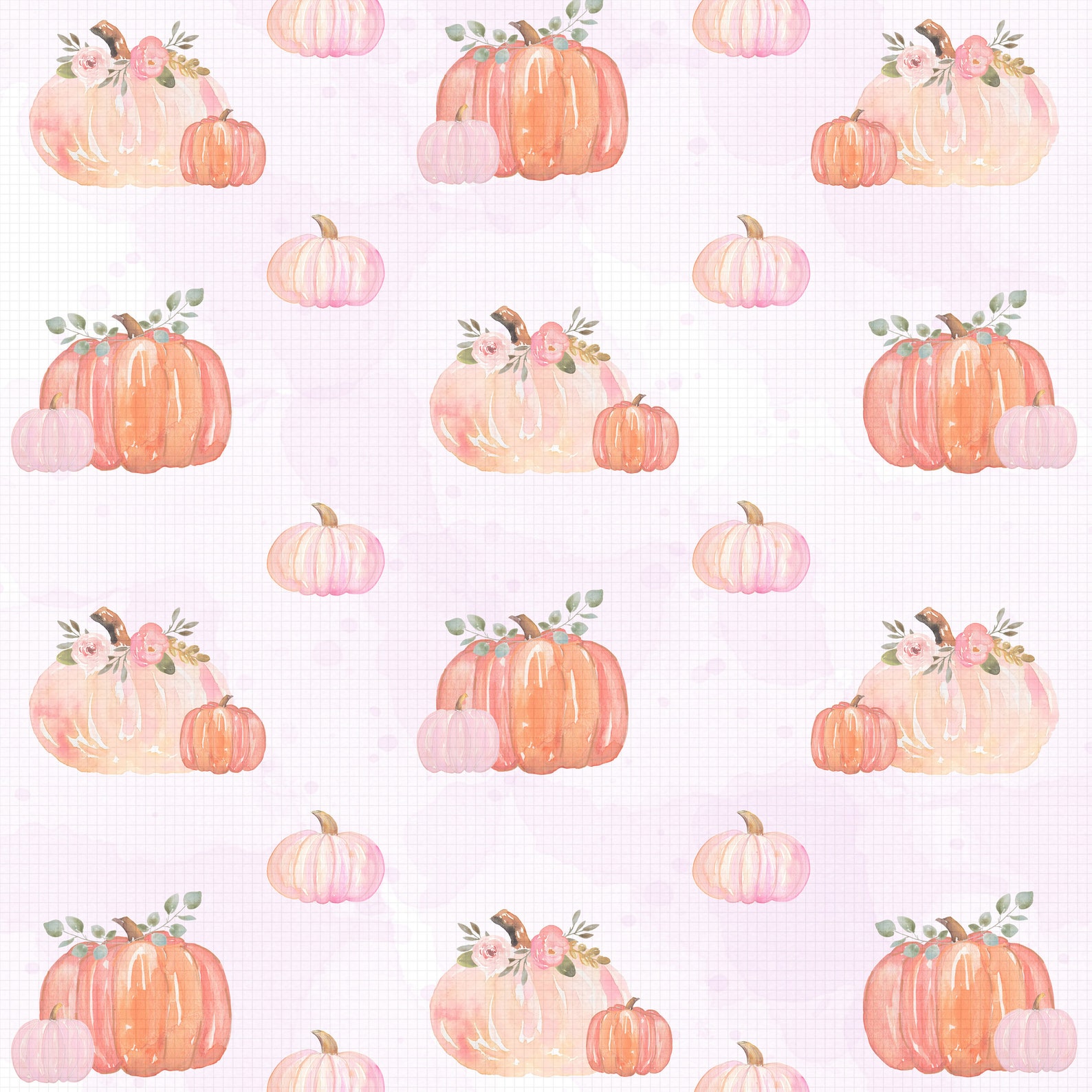 Pumpkin Digital Paper - "watercolor Pumpkins" Watercolor Fall ...