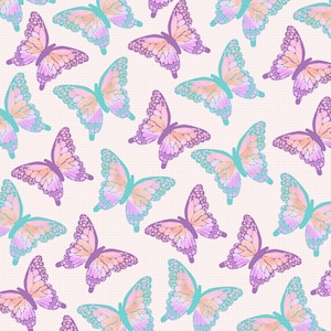 Butterfly Digital Paper: "spring Butterflies" Purple Butterfly Digital ...