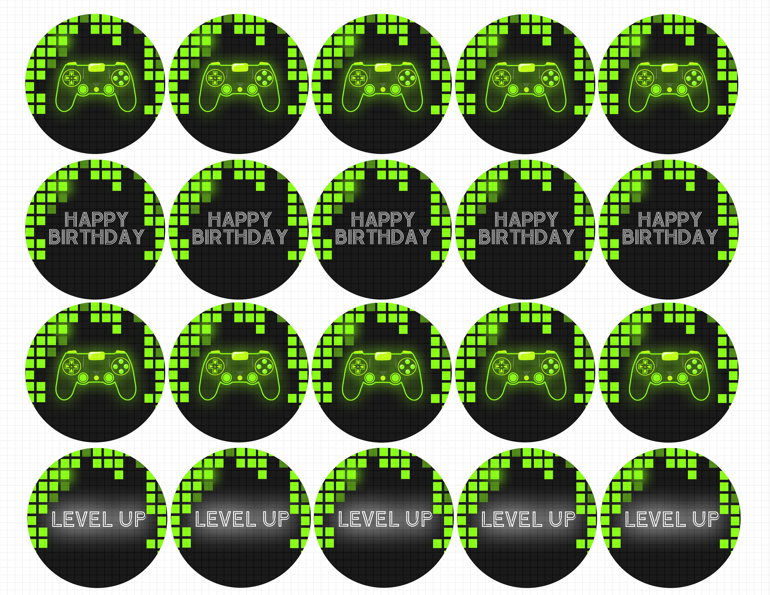 Video Game Cupcake Toppers Printable: gaming CUPCAKE | Etsy