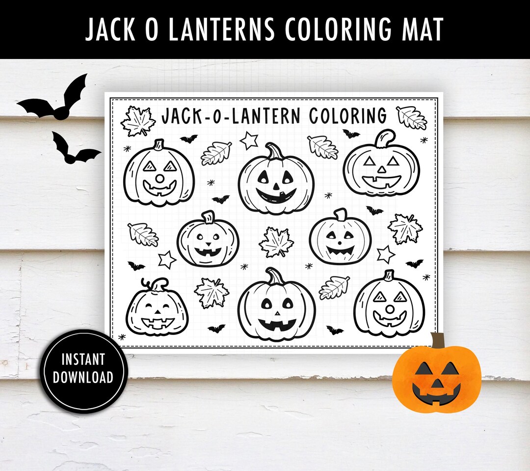 Jack O Lanterns Coloring Sheet Printable - Pumpkin Coloring, Jack O ...