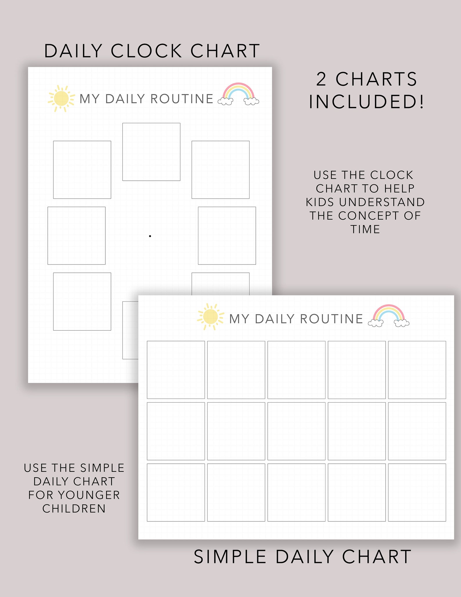 Toddler Visual Schedule Printable: "daily SCHEDULE Chart" Kids Daily ...