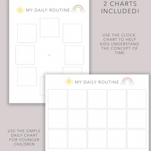 Toddler Visual Schedule Printable: "daily SCHEDULE Chart" Kids Daily ...