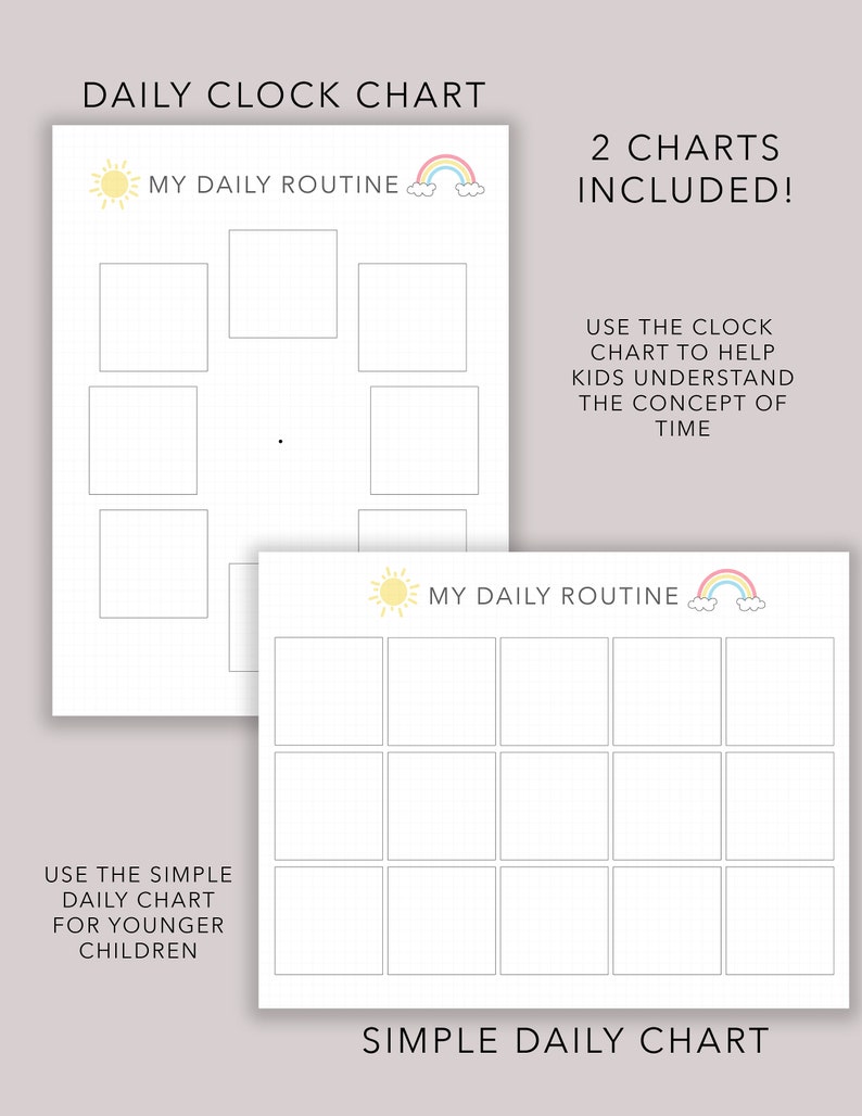 Toddler Visual Schedule Printable: daily SCHEDULE - Etsy