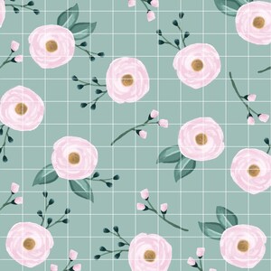 Teal Rose Watercolor Floral Digital Paper: Glitter Scrapbook Designs ...