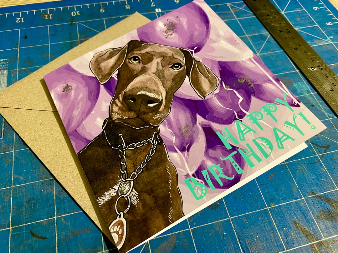 GSP Birthday Card, Printed Hand Illustrated Design - Etsy