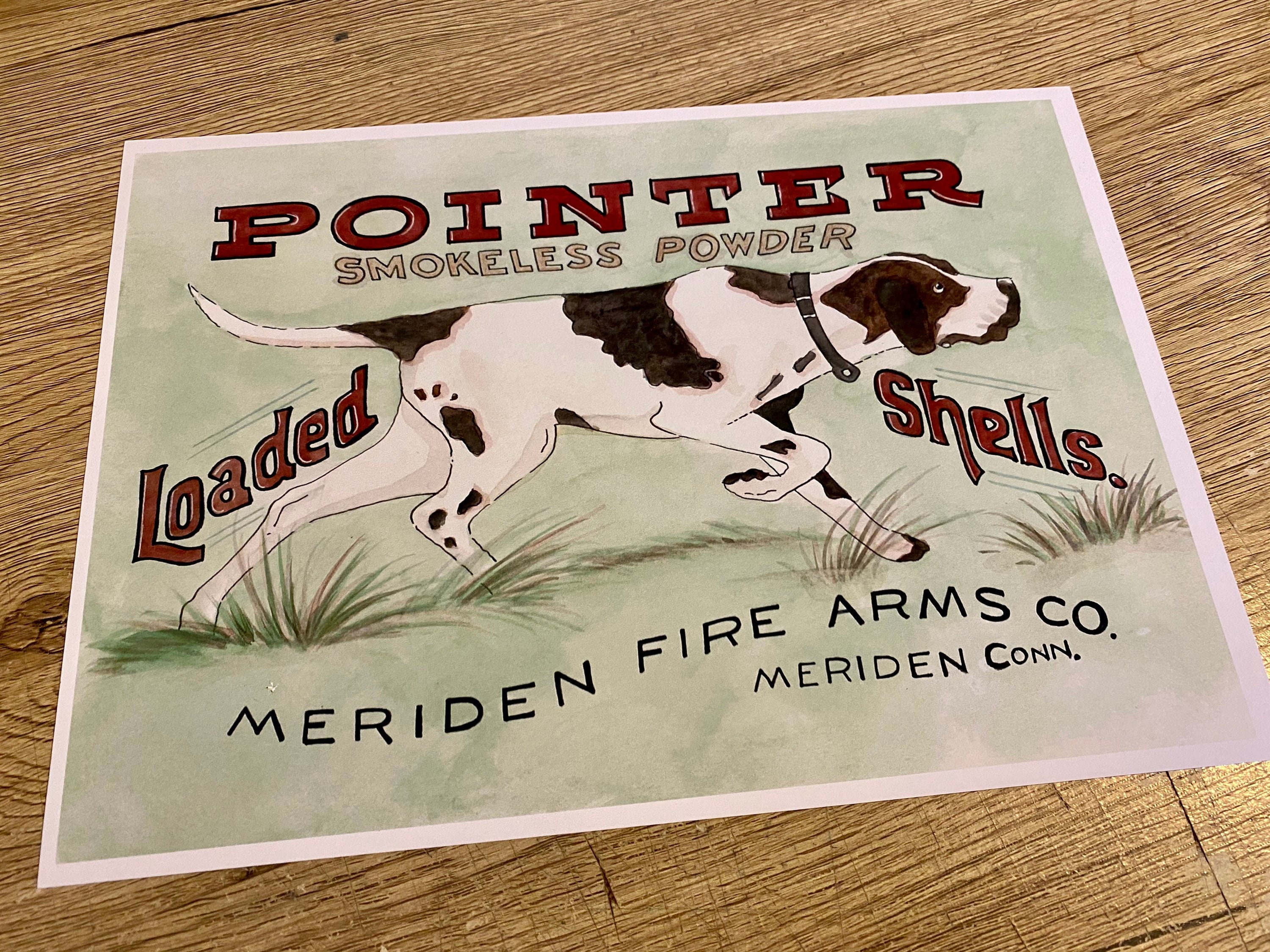 Vintage Pointer Hand Illustrated Printed Poster - Etsy