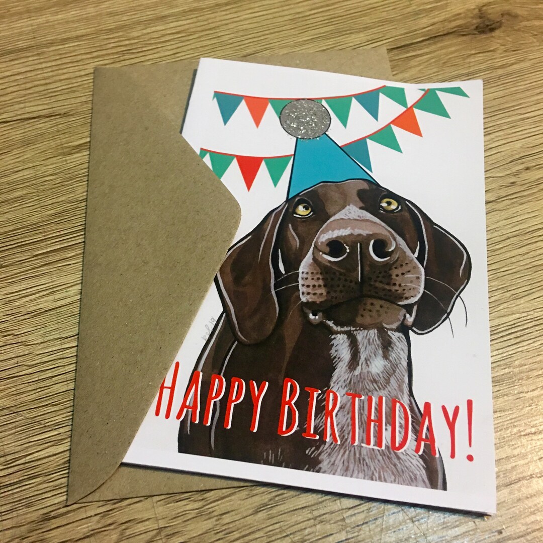 GSP Birthday Card, Printed Hand Illustrated Design - Etsy