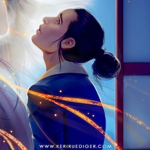 5" X 7" and 11" X 17" the Crane Wife Illustration Print - Etsy