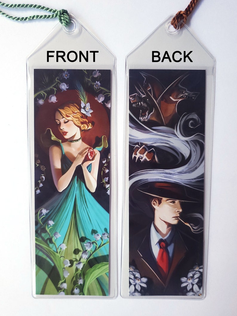 Hades and Persephone 1920s Deco Style Double Sided Bookmark | Etsy