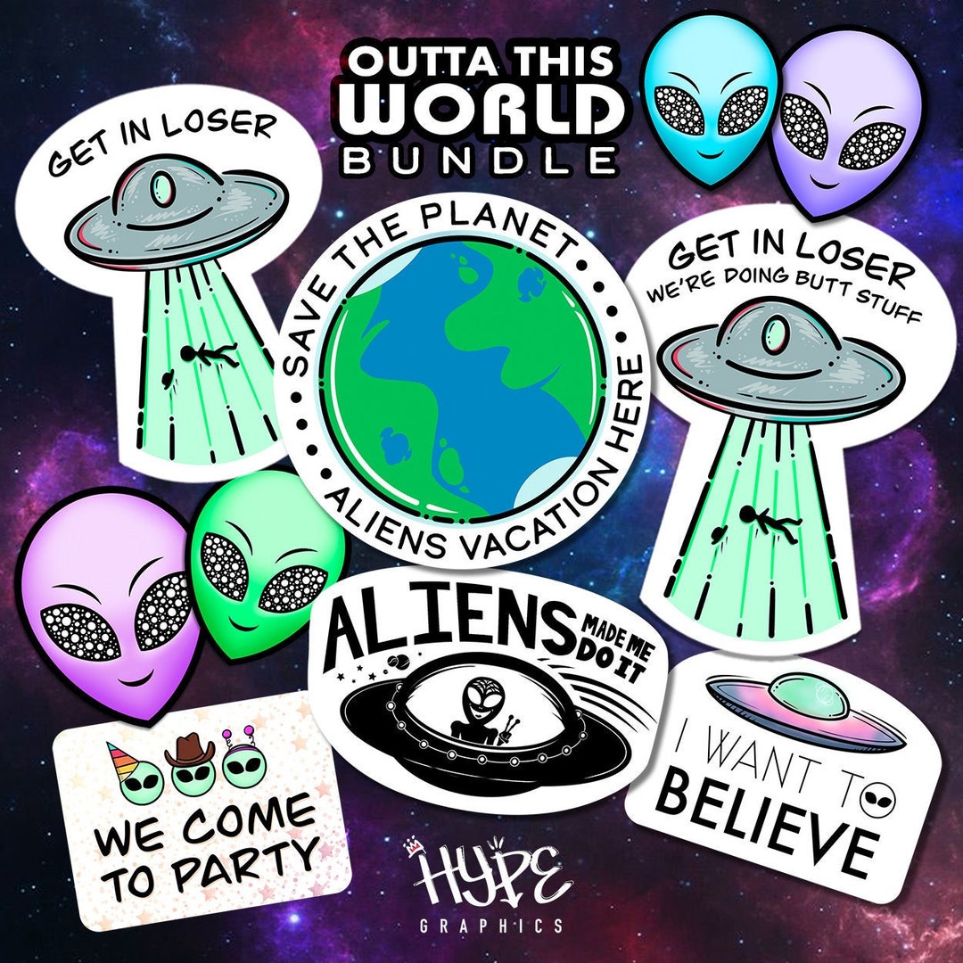 Outta This World Sticker Bundle - Set of 9 - Etsy