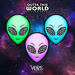 Outta This World Sticker Bundle - Set of 9 - Etsy