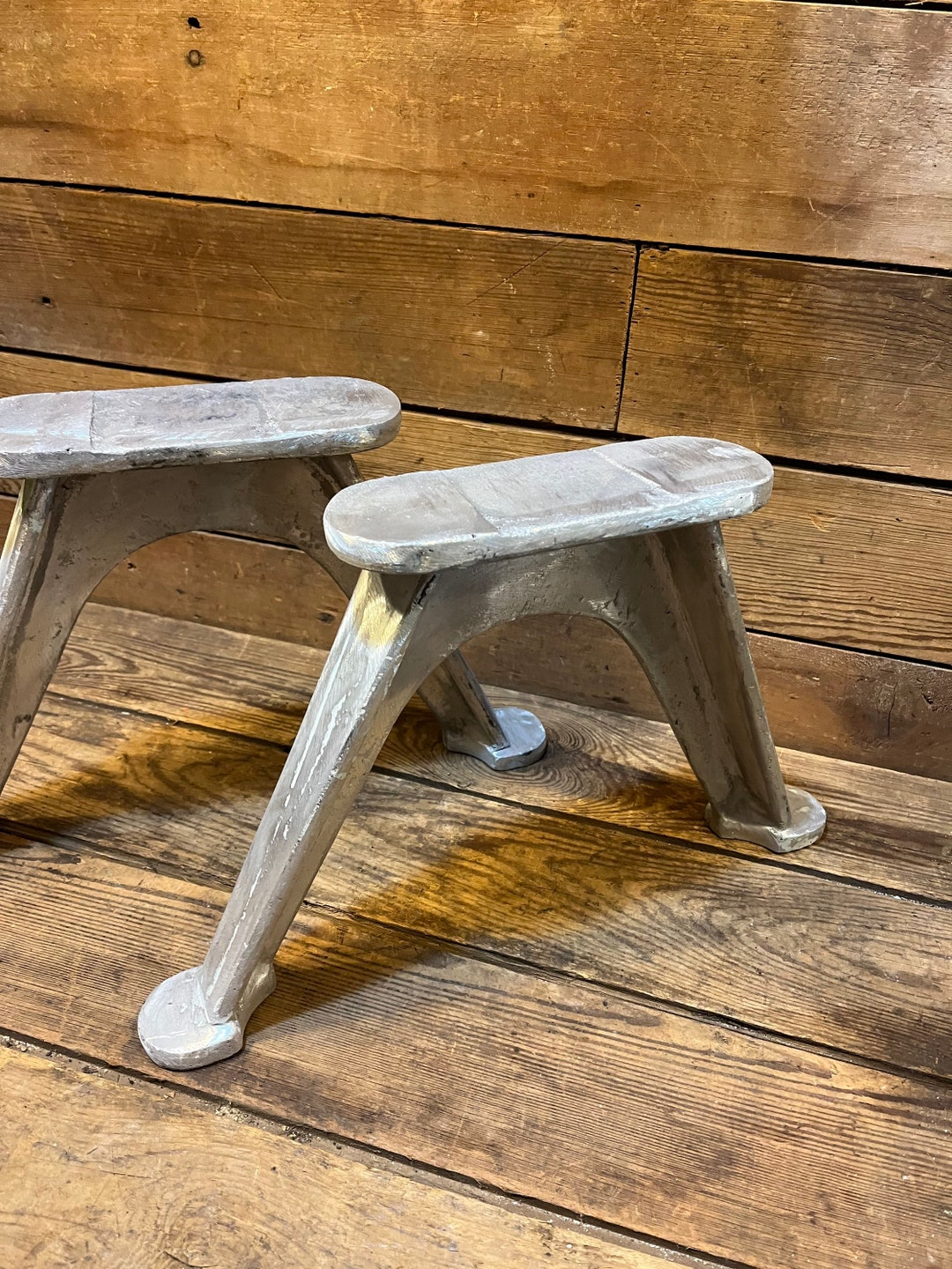 Cast Table Base Industrial Coffee Legs Antique Vintage Iron Aluminum ...